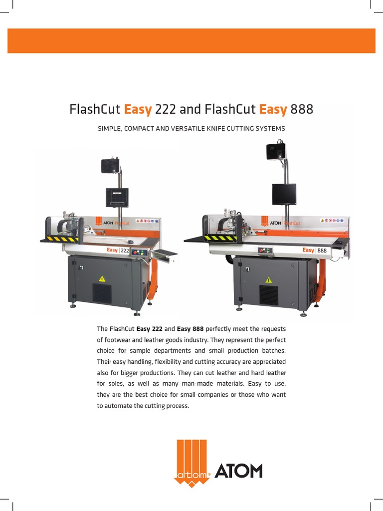 ATOM Flashcut EASY Series Models 222 888 Brochure | PDF | Science | Science And Technology