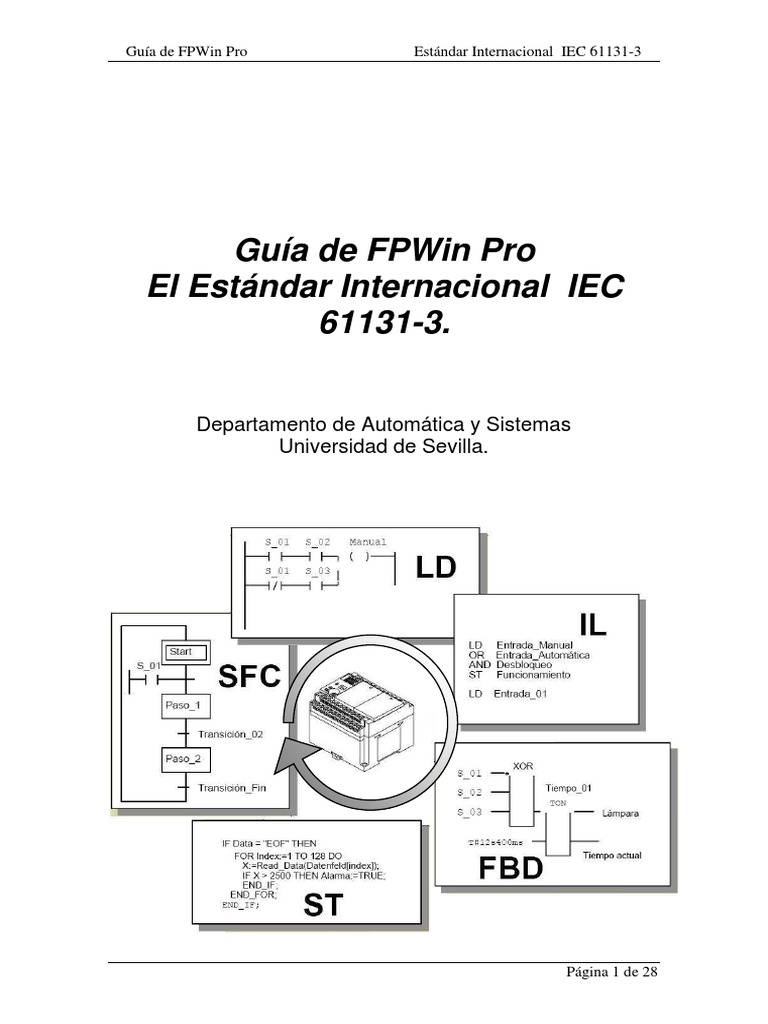 Manual FPWin Pro | PDF | Lenguaje de programación | Programa de computadora
