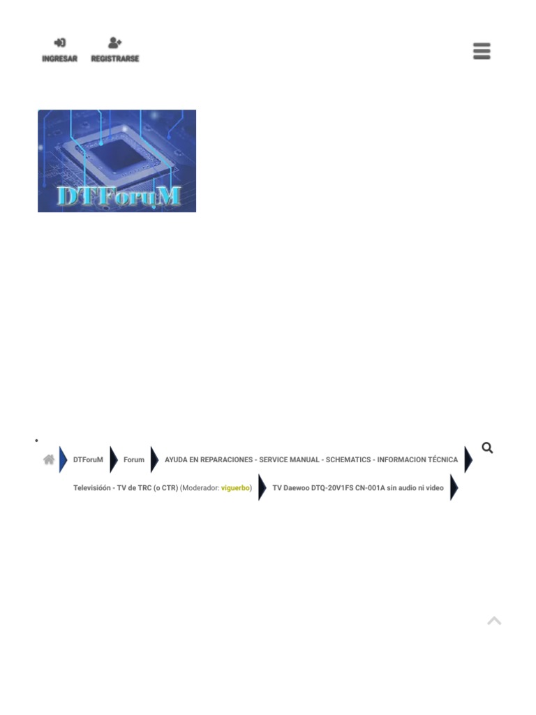 TV Daewoo DTQ-20V1FS CN-001A Sin Audio Ni Video - Service Manual ...