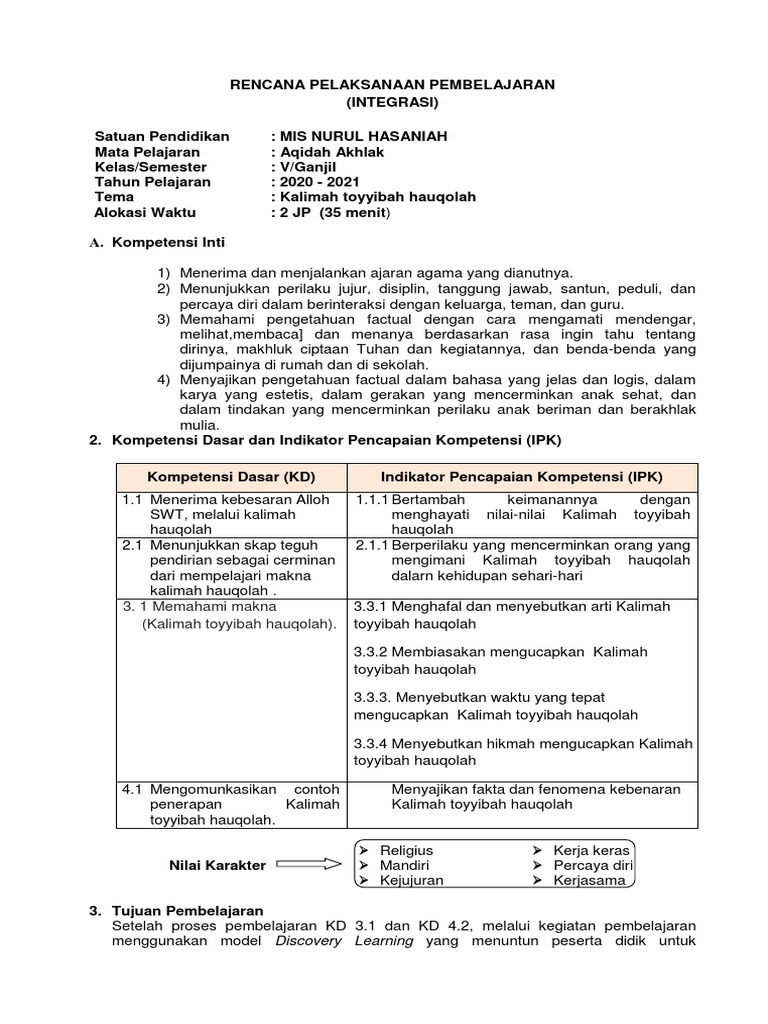 RPP Integrasi Pjg-Dikompresi | PDF