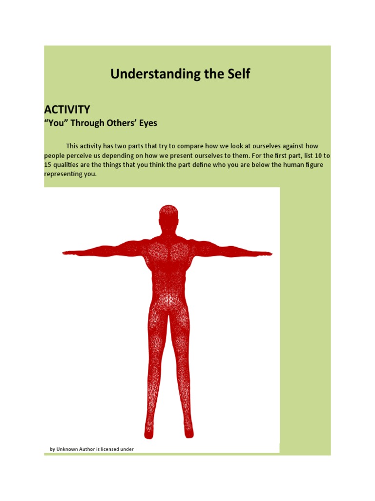 Understanding The Self: Activity | PDF | Self Esteem | Human Nature