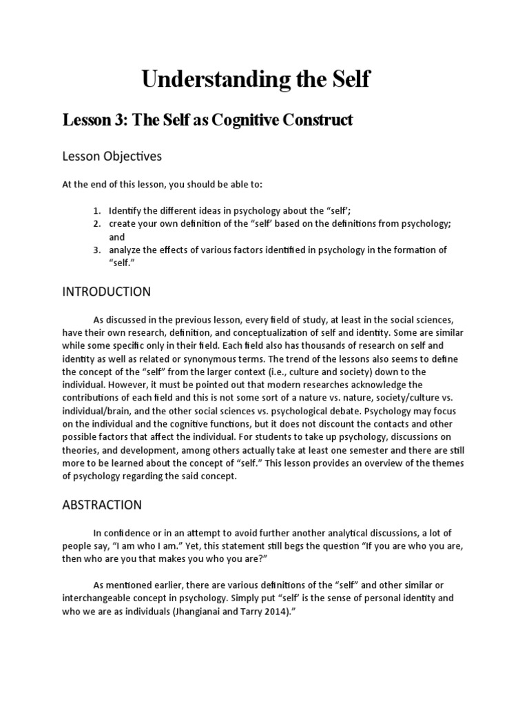 Uts. Week 3 | PDF | Self Esteem | Identity (Social Science)