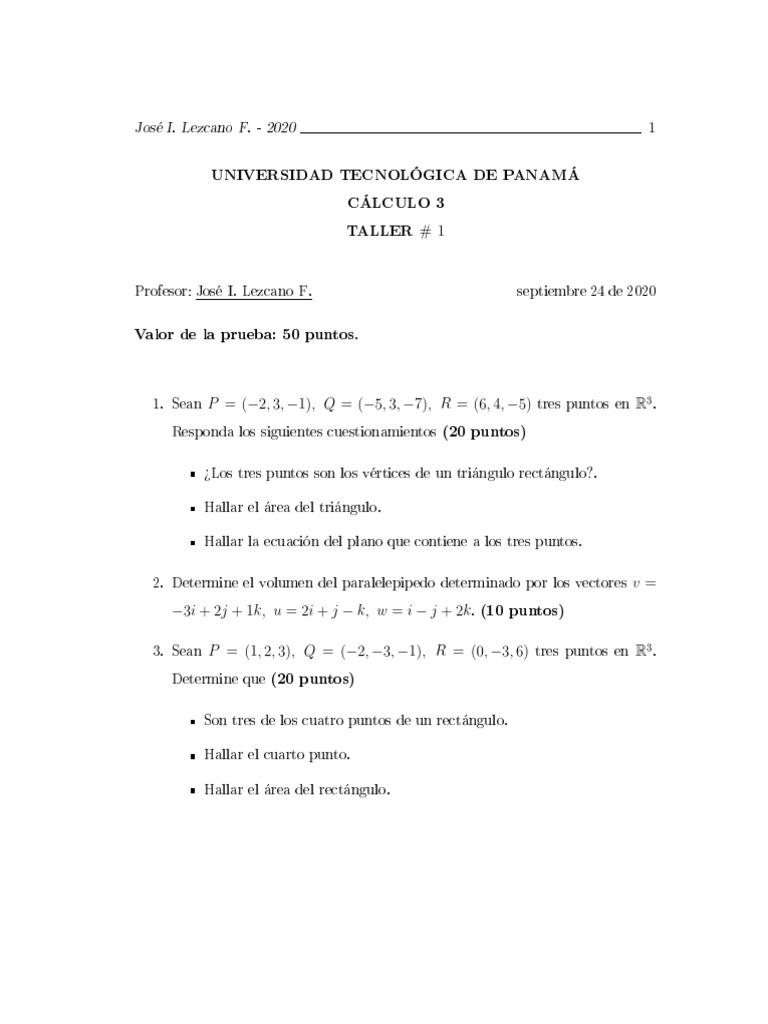 Taller #1 - C3 | PDF