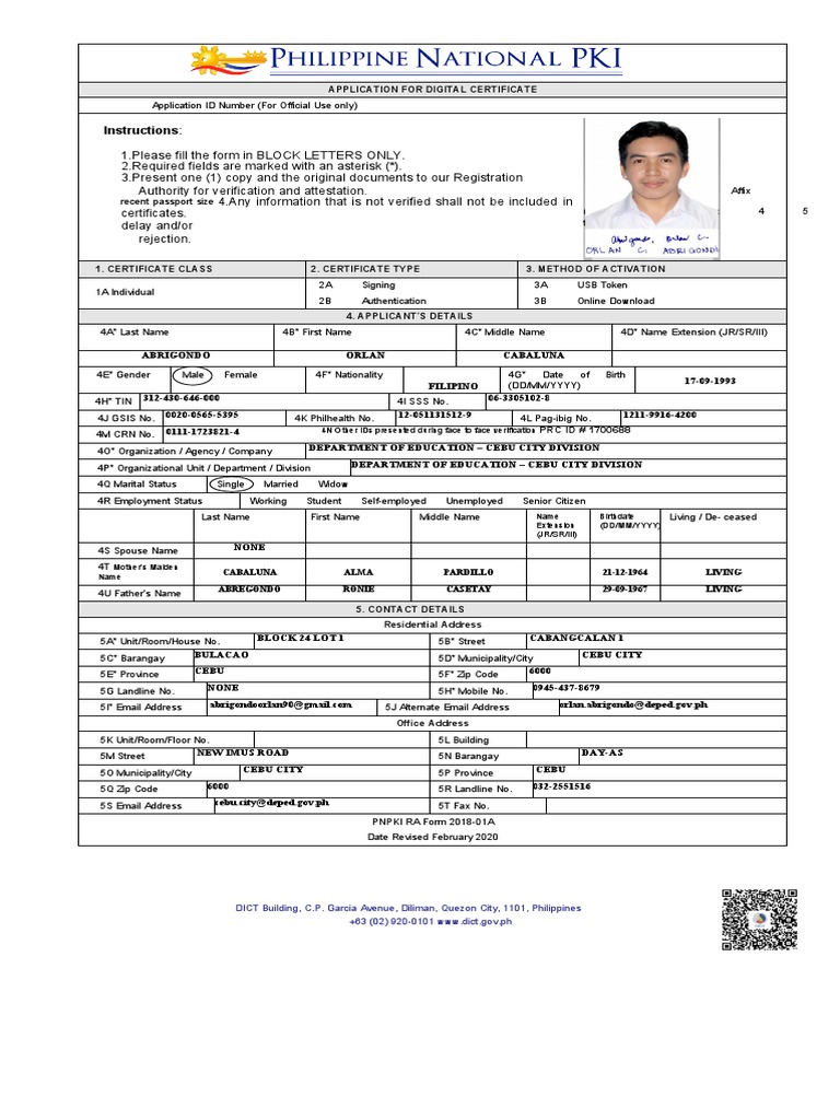 PNPKI Individual | PDF | Identity Document | Public Key Certificate