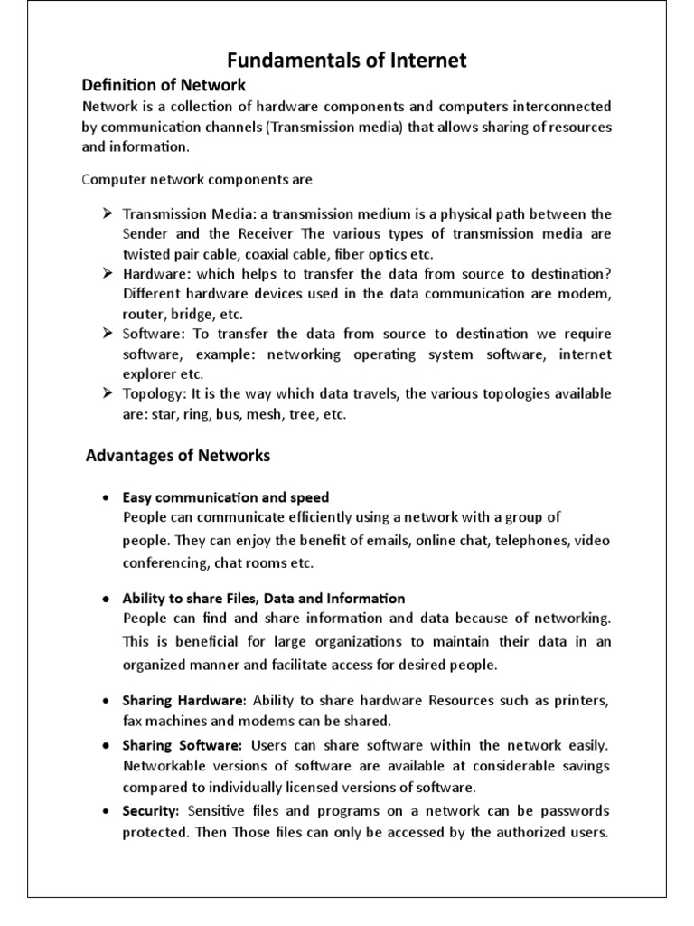 Internet and Network Fundamentals Overview | PDF | Computer Virus ...