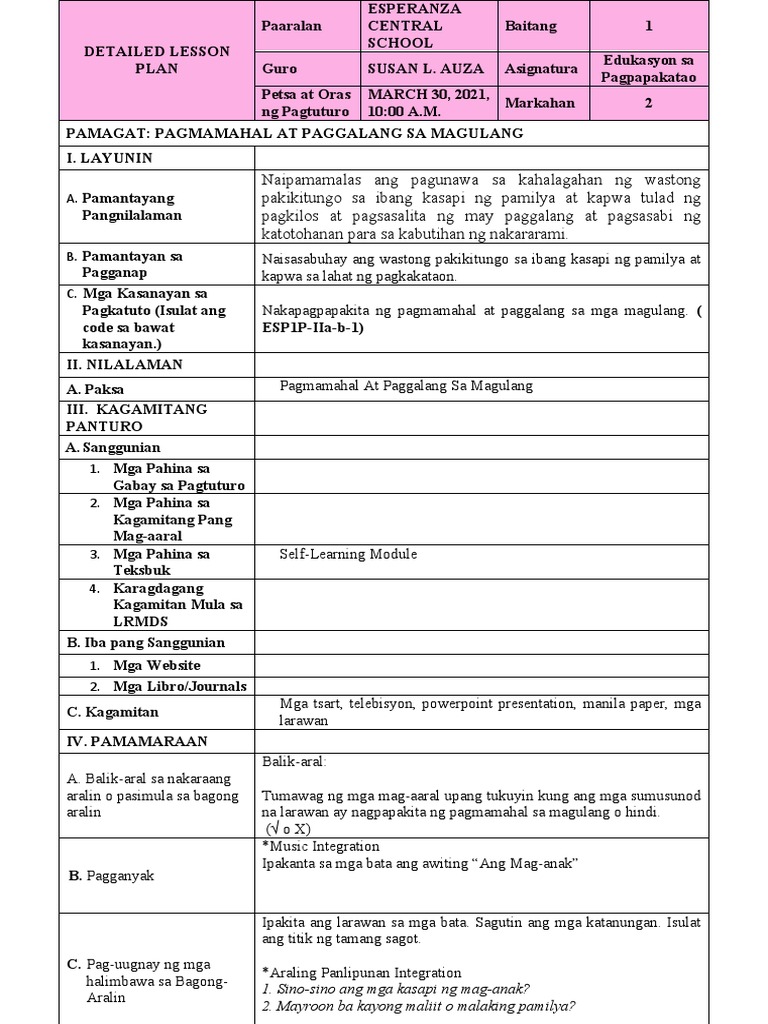 COT Lesson Plan | PDF