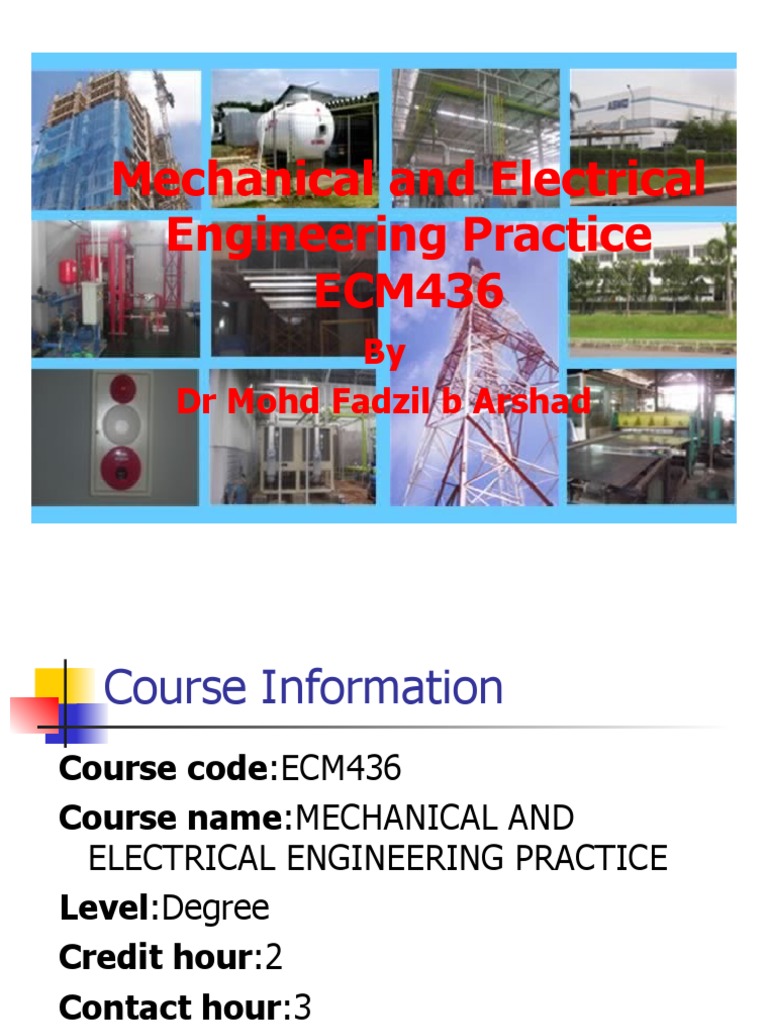Week 1, Mechanical and Electrical Engineering Practice | PDF ...