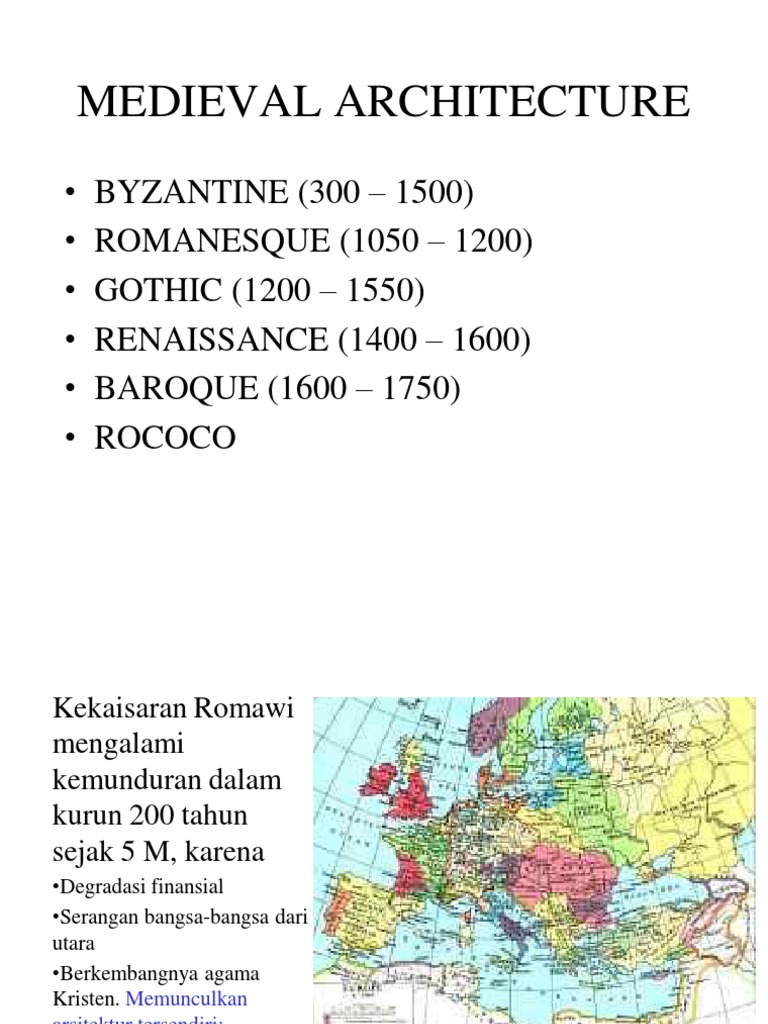 Medieval Architecture Byzantine Romanesque Gothic Renaissance Baroque ...
