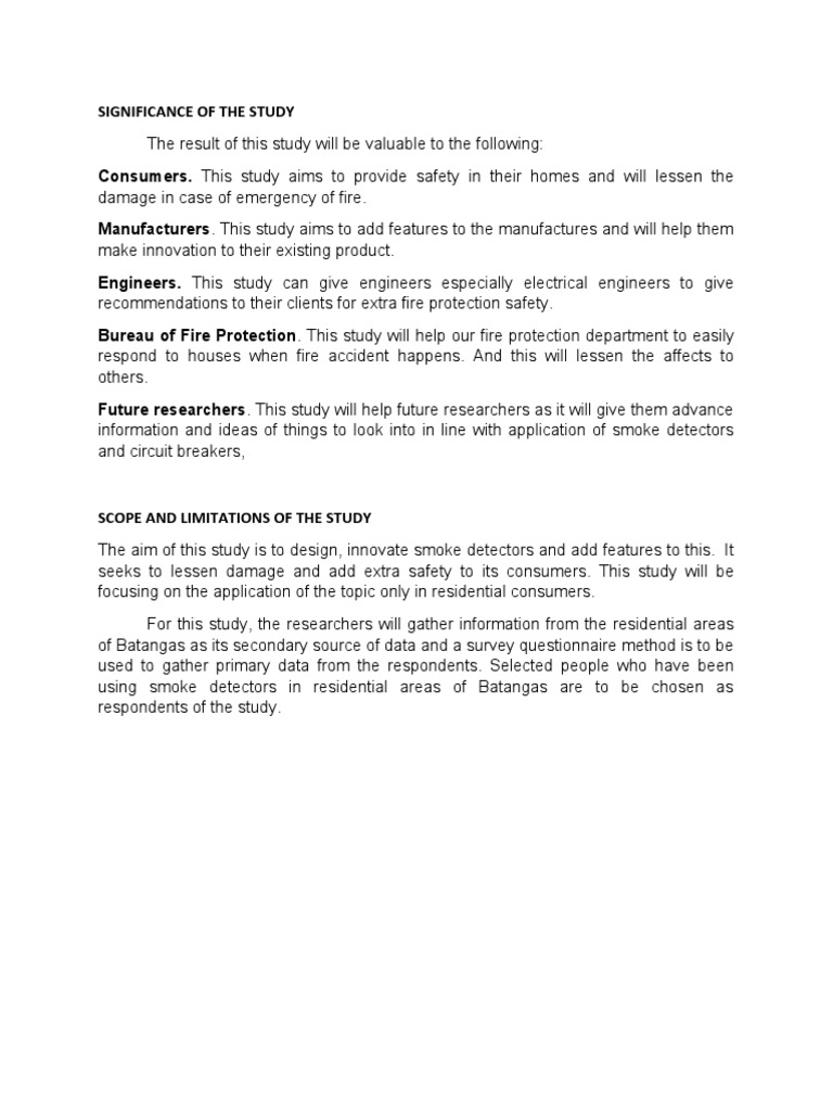 Significance of The Study | PDF | Technology & Engineering