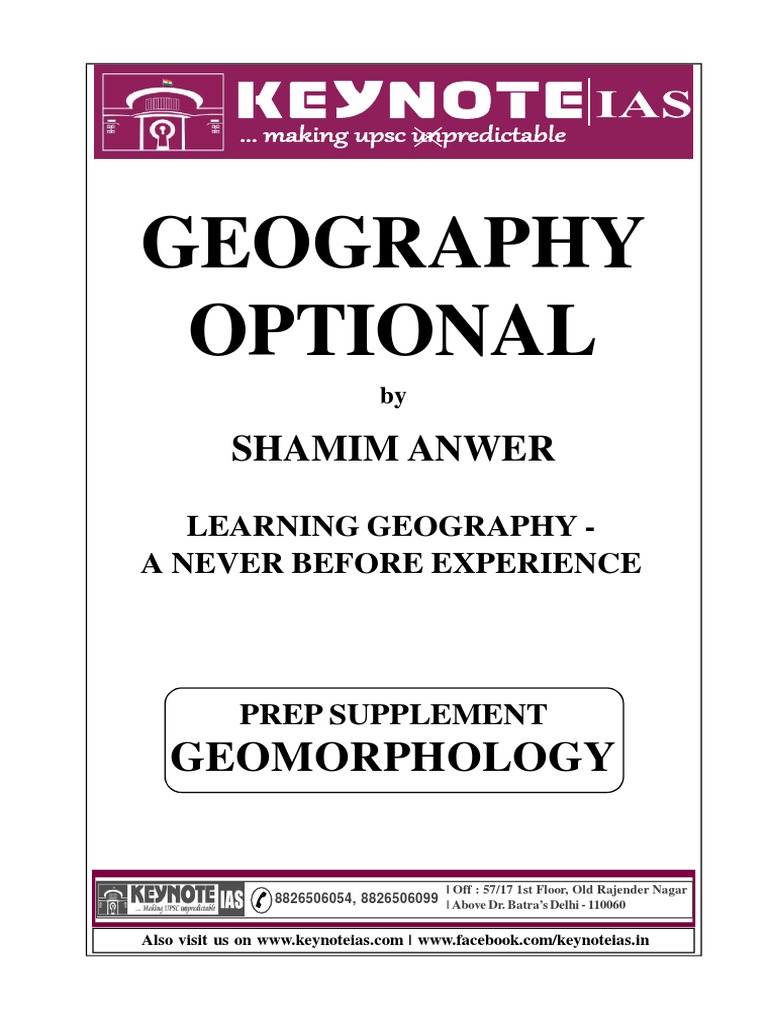 Geomorphology Optional | PDF | Fault (Geology) | Weathering