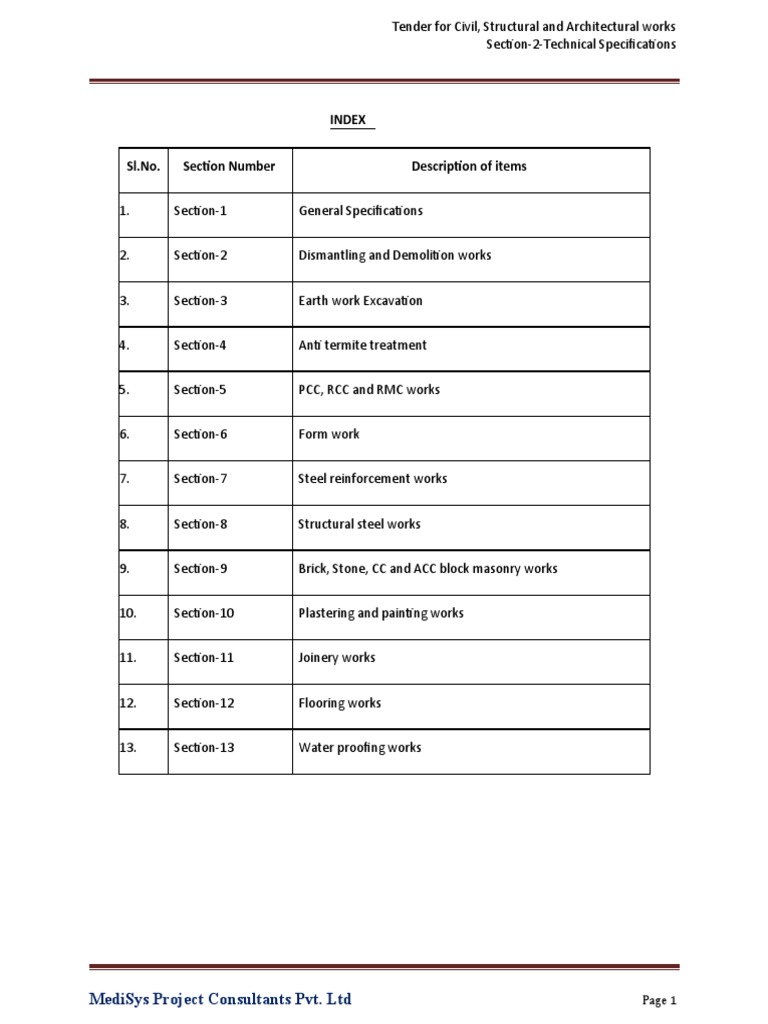 Section-2 Technical Specifications | PDF | Specification (Technical ...