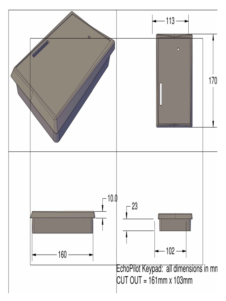 Echopilot Keypad: All Dimensions in MM Cut Out 161Mm X 103Mm | PDF ...