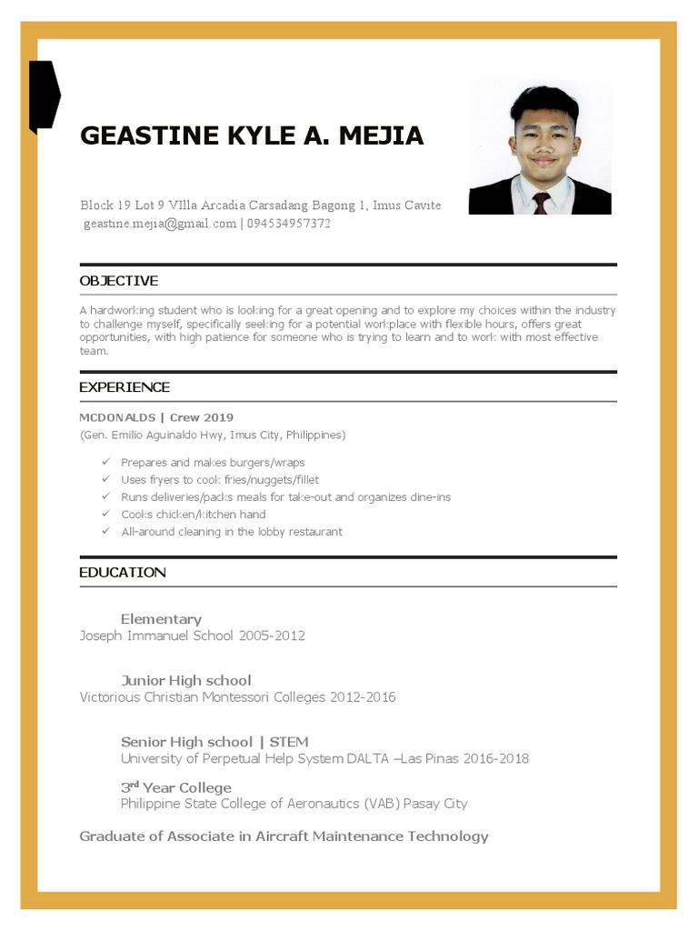 Mejia Geastine Kyle Resume | PDF