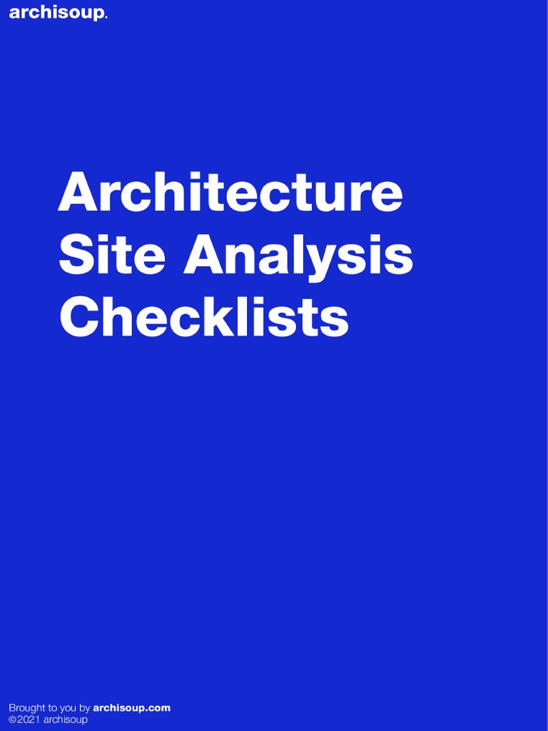 Site Analysis Checklist | PDF