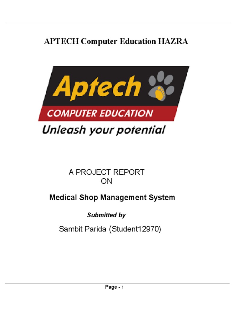 Synopsis of Medical Shop Management System | PDF | Relational Database ...