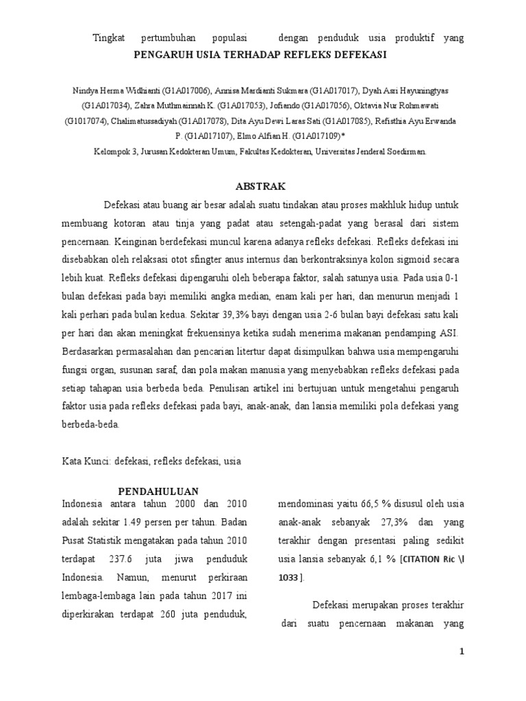 Fisiologi Refleks Defekasi | PDF