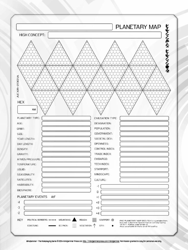 Mindjammer Planetary Map - v1 | PDF