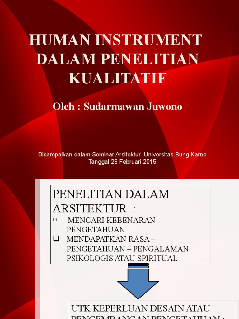 Human Instrument Dalam Penelitian Kualitatif | PDF