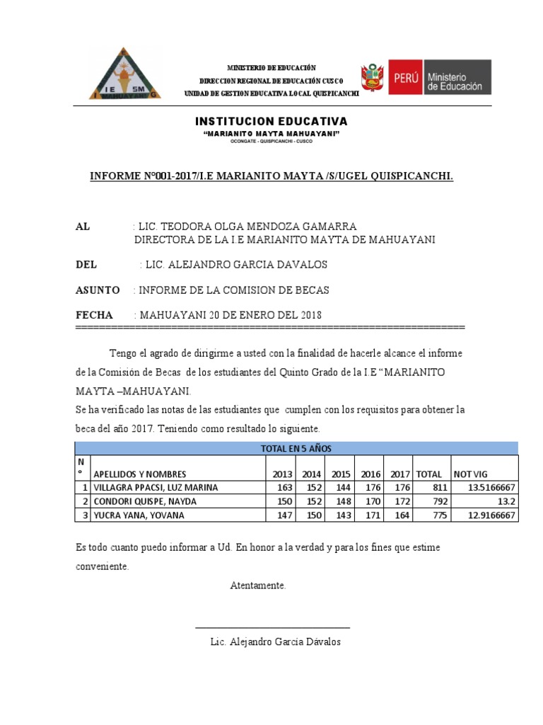 Informe de Comisiones | PDF