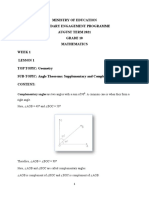Geometry Notes Grade 9 Mathematics | PDF | Triangle | Angle