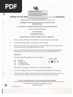 CXC Csec Edpm Paper 1 2020 | PDF