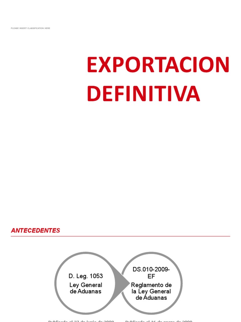Exportacion Definitiva Aspectos Relevantes | PDF | aduana | Factura