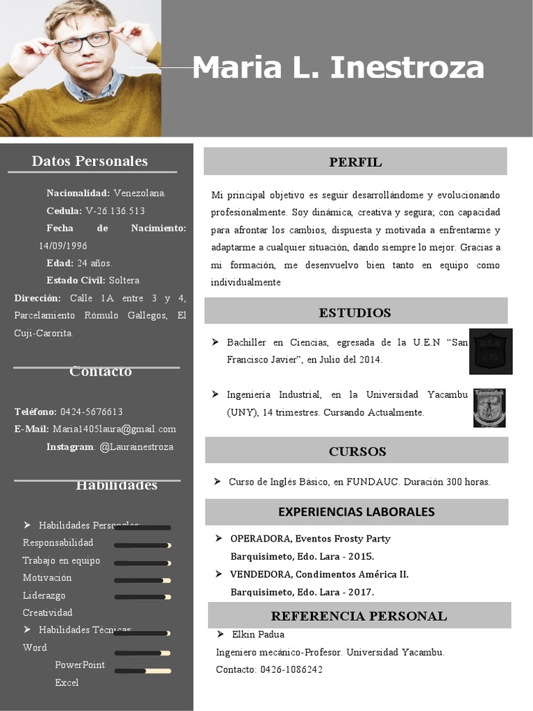 92 Curriculum Vitae Machote | PDF
