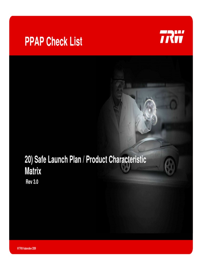 20) Safe Launch Plan and Product Characteristic Matrix Rev 3.0 | PDF ...