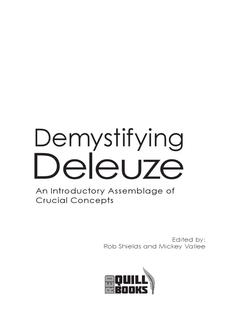 Demystifying Deleuze | PDF | Gilles Deleuze | Philosophical Theories