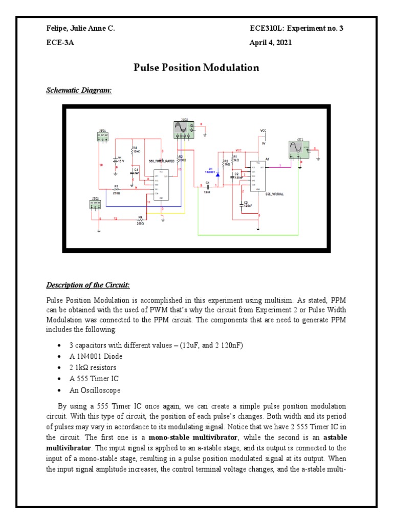 FELIPE JulieAnne ECE 3A Experiment3 Pulse - Position - Modulation | PDF ...