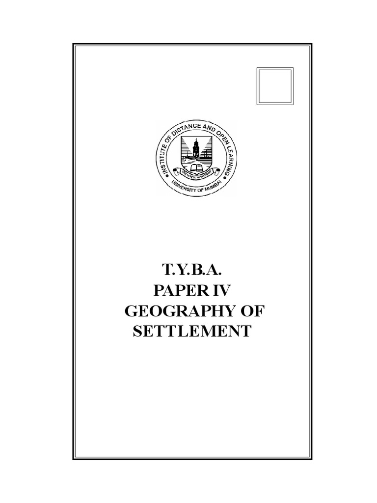 T.Y.B.A. Paper 4 Settlement Geography e | PDF | Building Materials ...