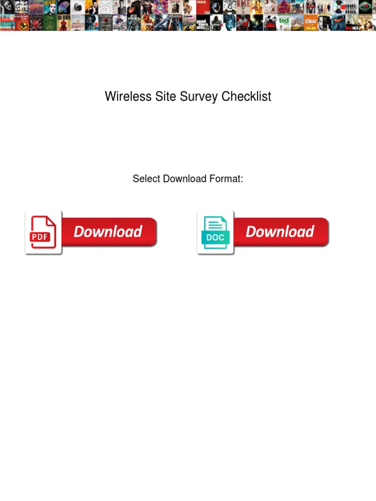 Wireless Site Survey Checklist: Select Download Format | PDF | Wi Fi ...