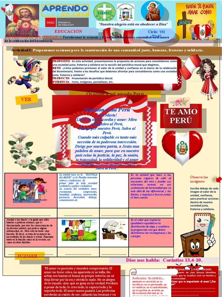 Exp4 - 3°y 4° Actividad3 | PDF | Amor | Oración