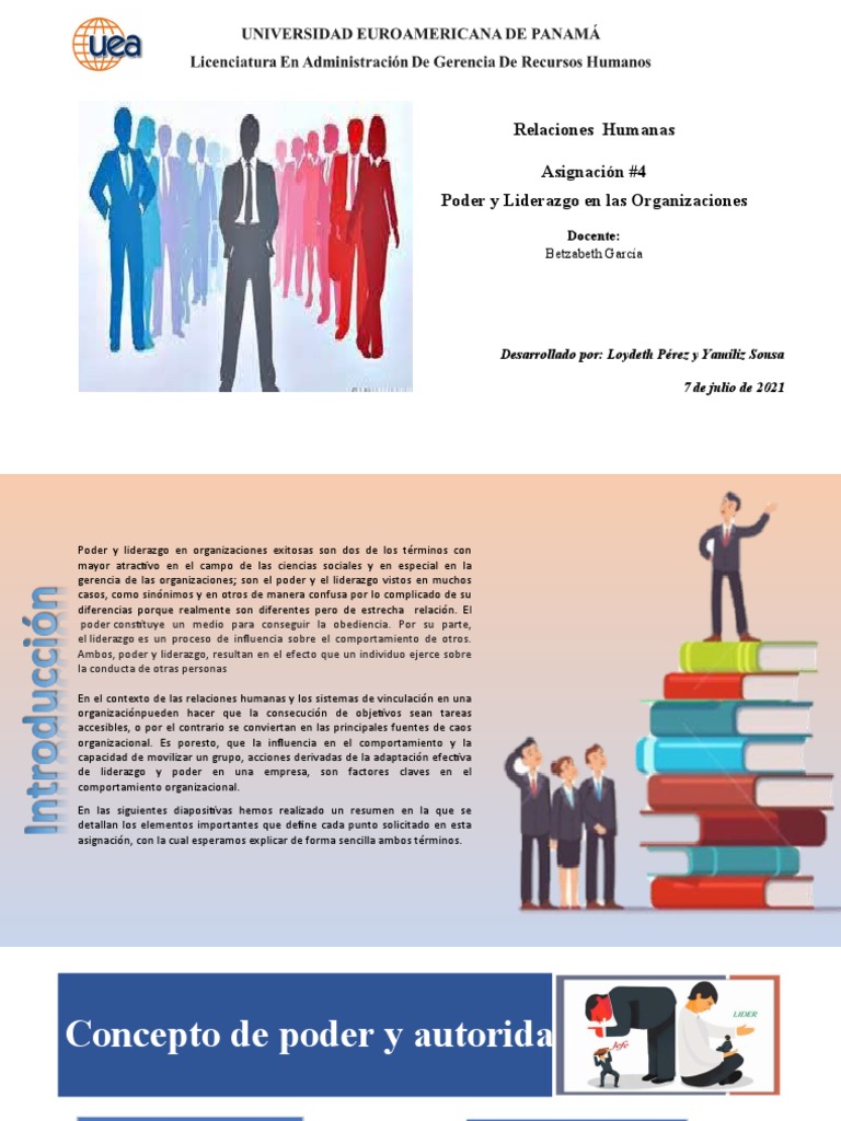 Tarea Leccion 4 Poder en Las Organizaciones | PDF | Liderazgo ...