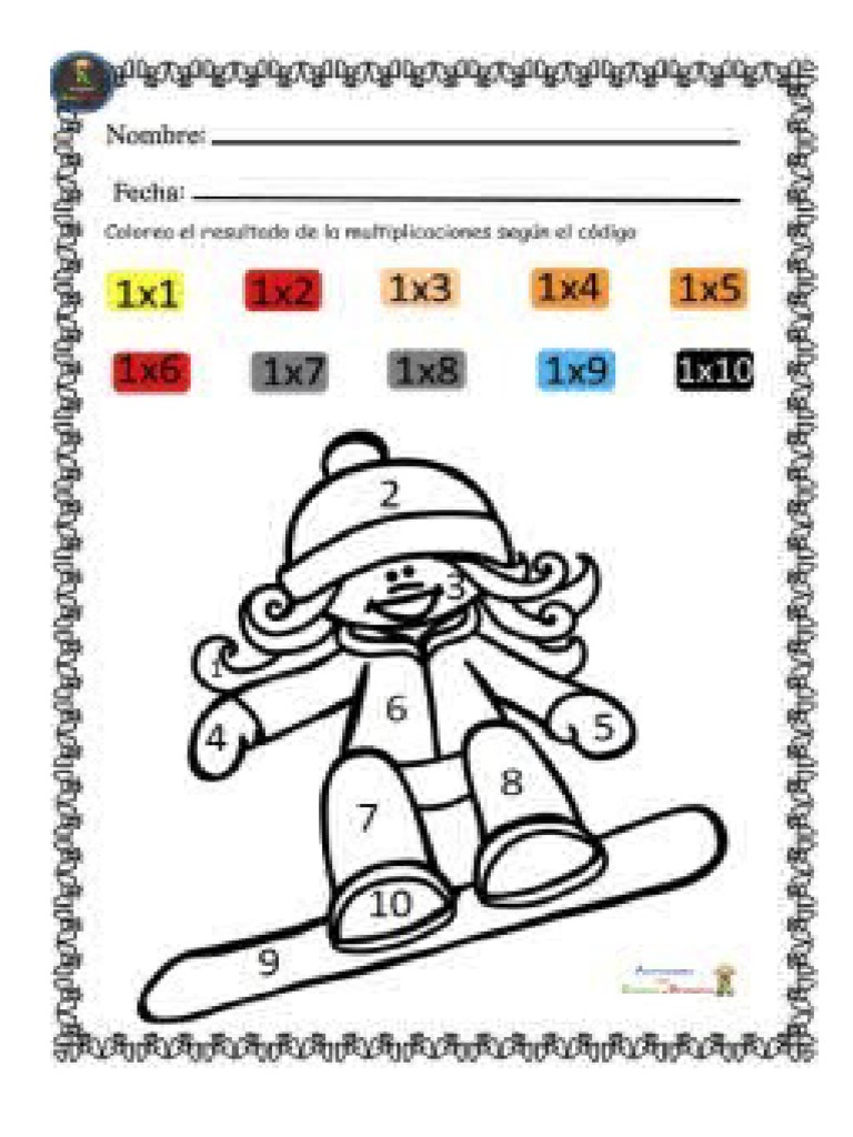Repaso Tablas de Multiplicar Del 1 Al 10 | PDF