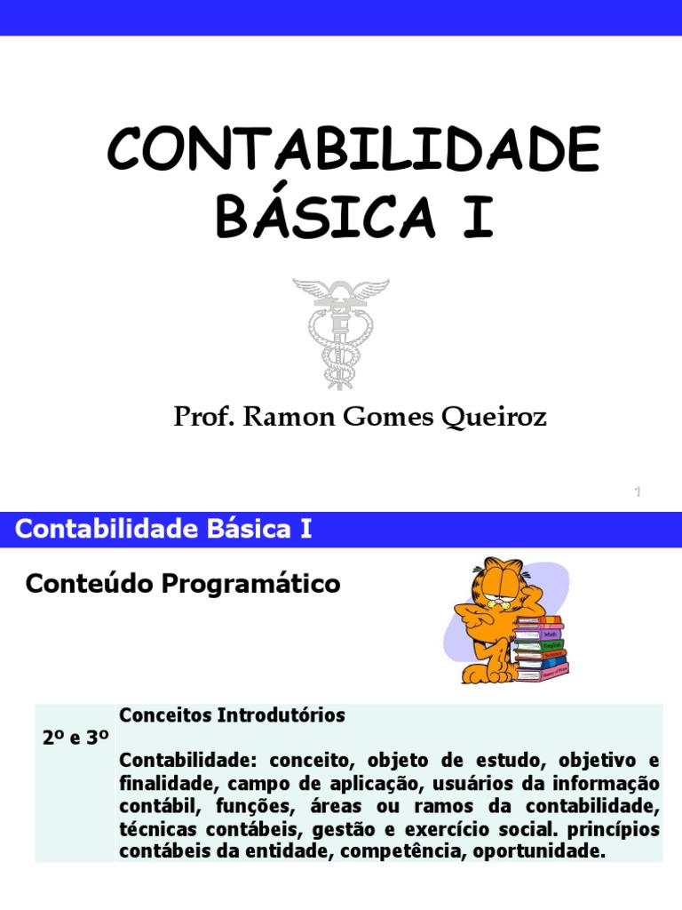 Slides - Contabilidade Básica - I - Parte 01 - Conceitos Introdutórios ...