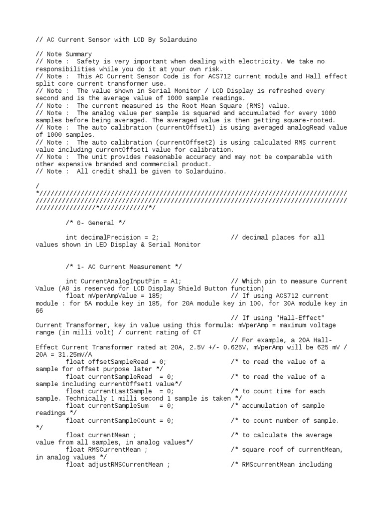 Arduino | PDF | Root Mean Square | Electrical Engineering