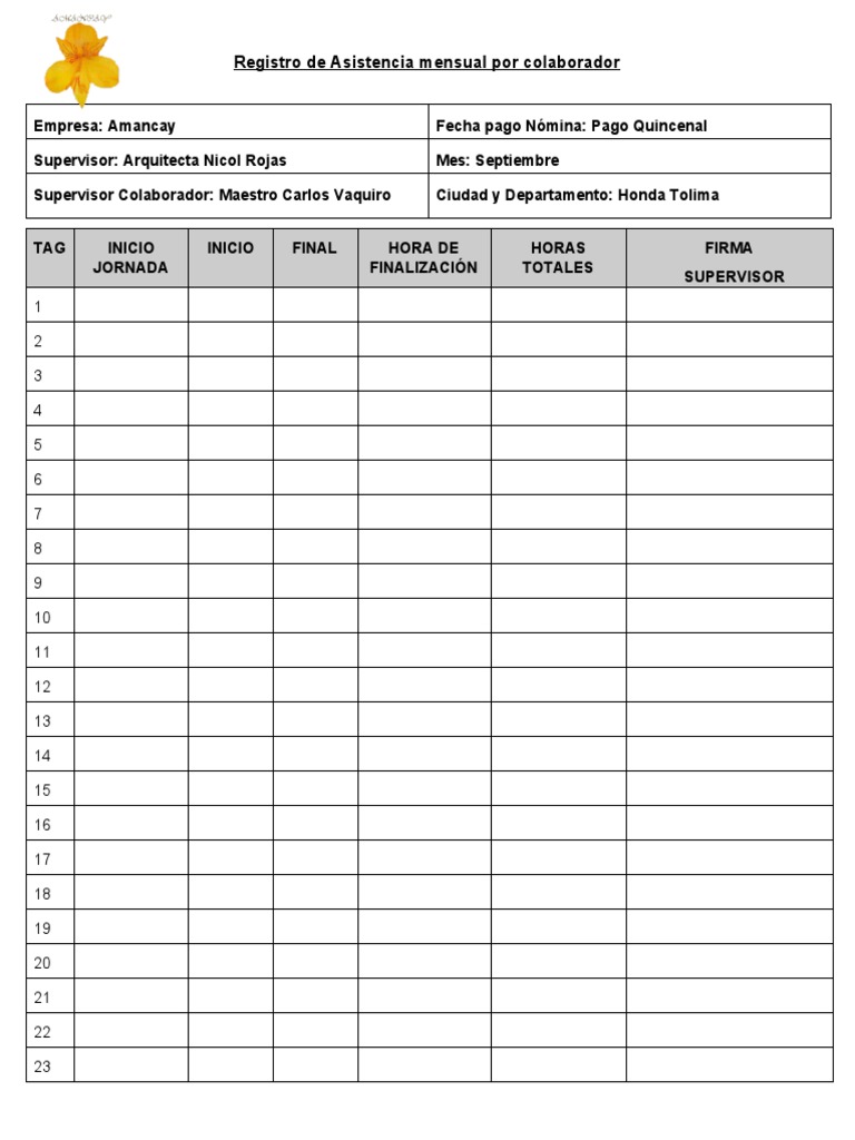 Plantilla de Llegada Tarde | PDF