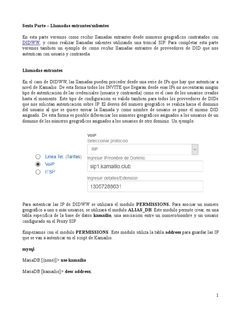 10 - Llamadas Entrantes-Salientes | PDF | protocolo de Iniciacion de ...