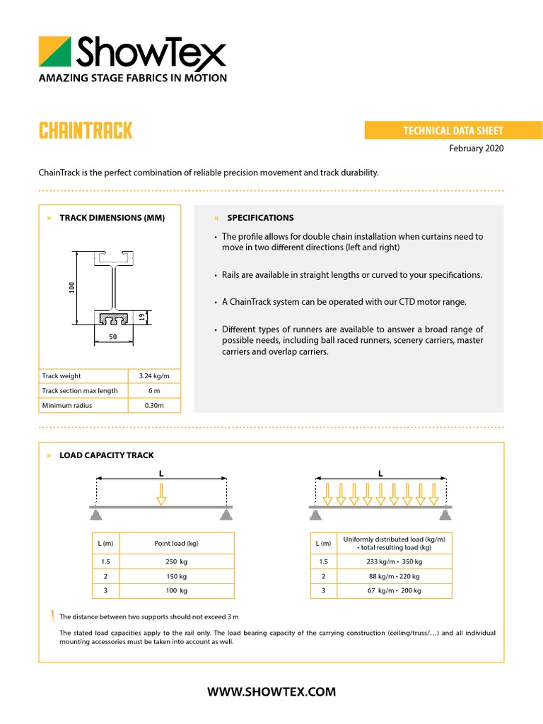 8080 Chaintrack Tds Showtex - 0 | PDF | Manufactured Goods | Equipment