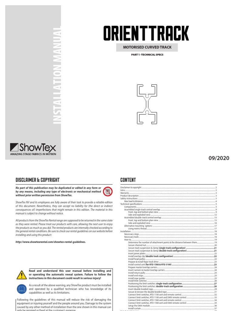 8067 Orienttrack Manual Showtex Part 1 Technical Specs | PDF | Rope ...