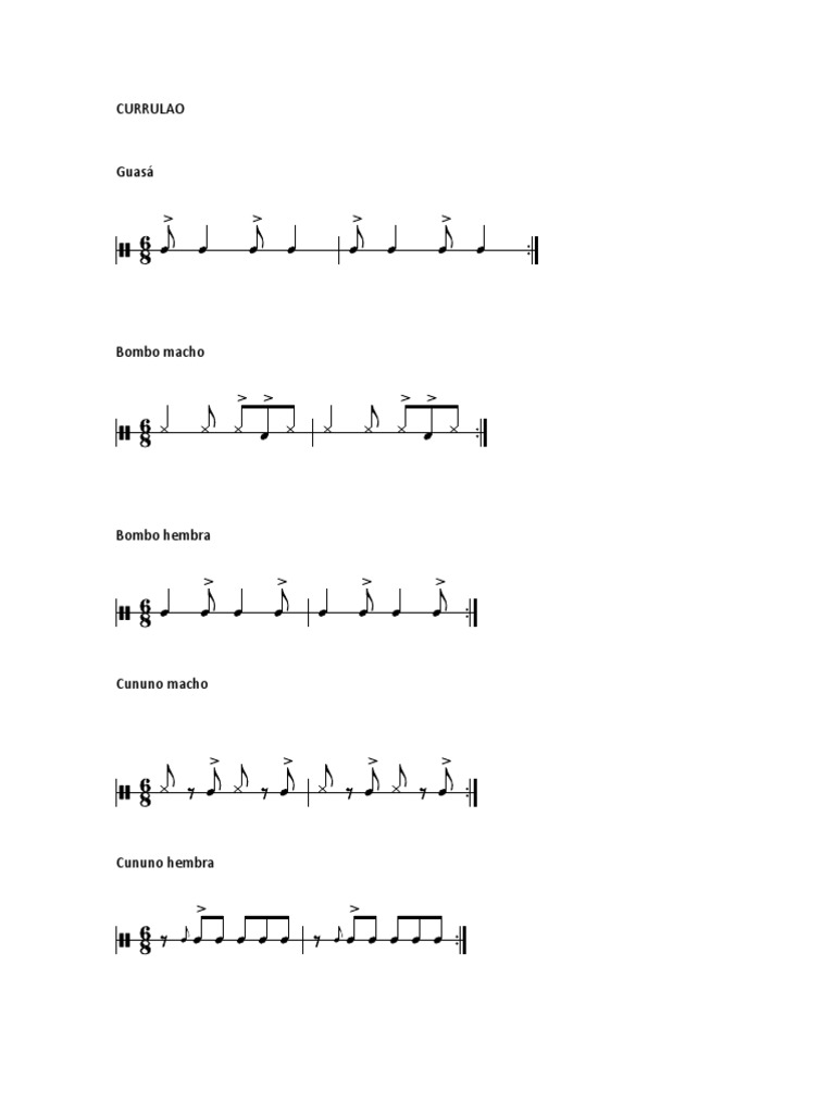 Instrumentos del Currulao: Bombo y Cununo | PDF