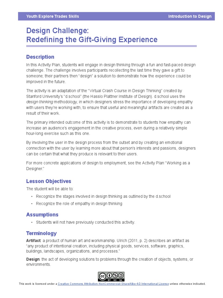 Design Challenge | PDF | Design Thinking | Prototype