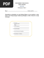 Grade 5 Performance Task Epp | PDF