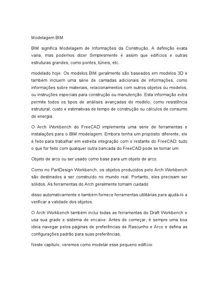 Manual Freecad 0 18 Português Modelagem Bim Pdf Bim Science