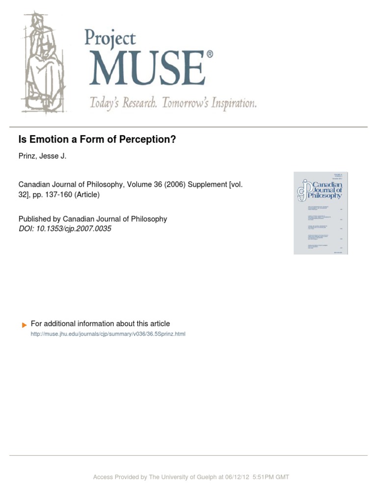 Emotions as Quasi-Modular Perception | PDF | Perception | Consciousness