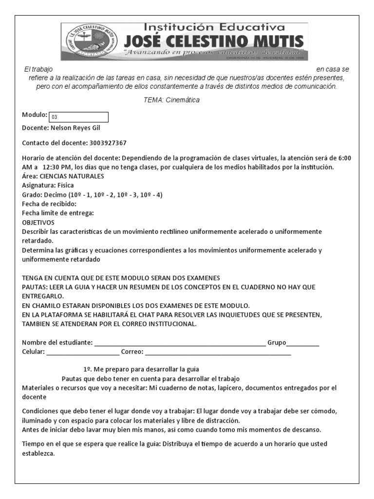 Módulo de Aceleración en Física | PDF | Aceleración | Velocidad
