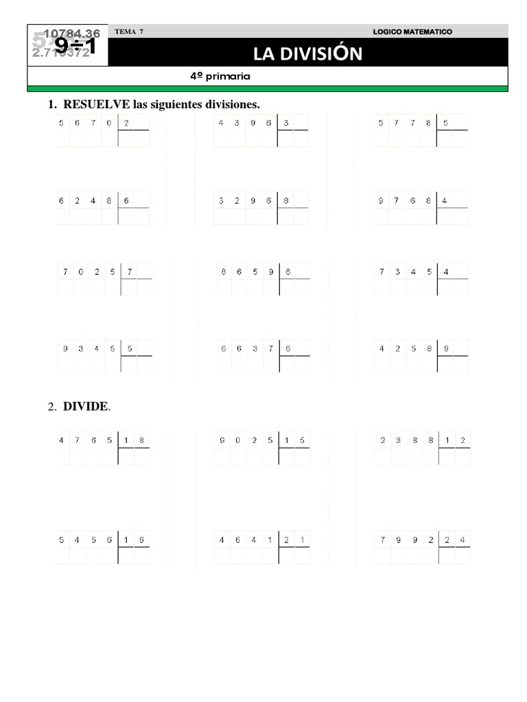 07 La División Cuarto de Primaria | PDF