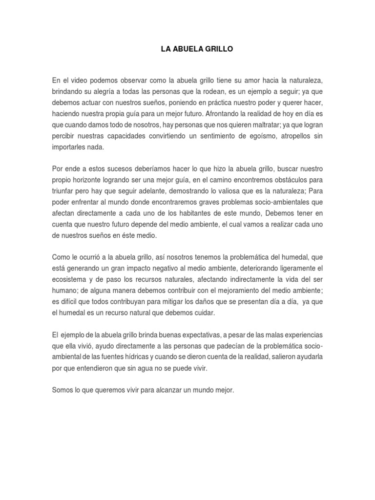 La Abuela Grillo | PDF