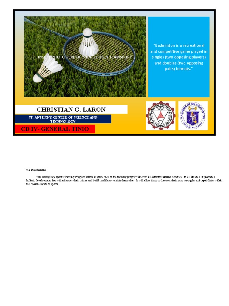 Emergency Sports Training Program | PDF | Athletic Sports | Sports